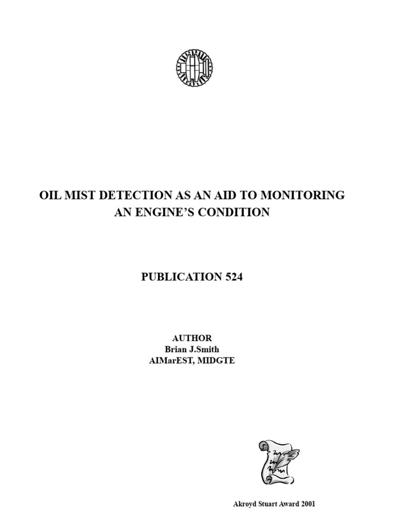 Oil Mist Detection as an Aid to Monitoring | PDF