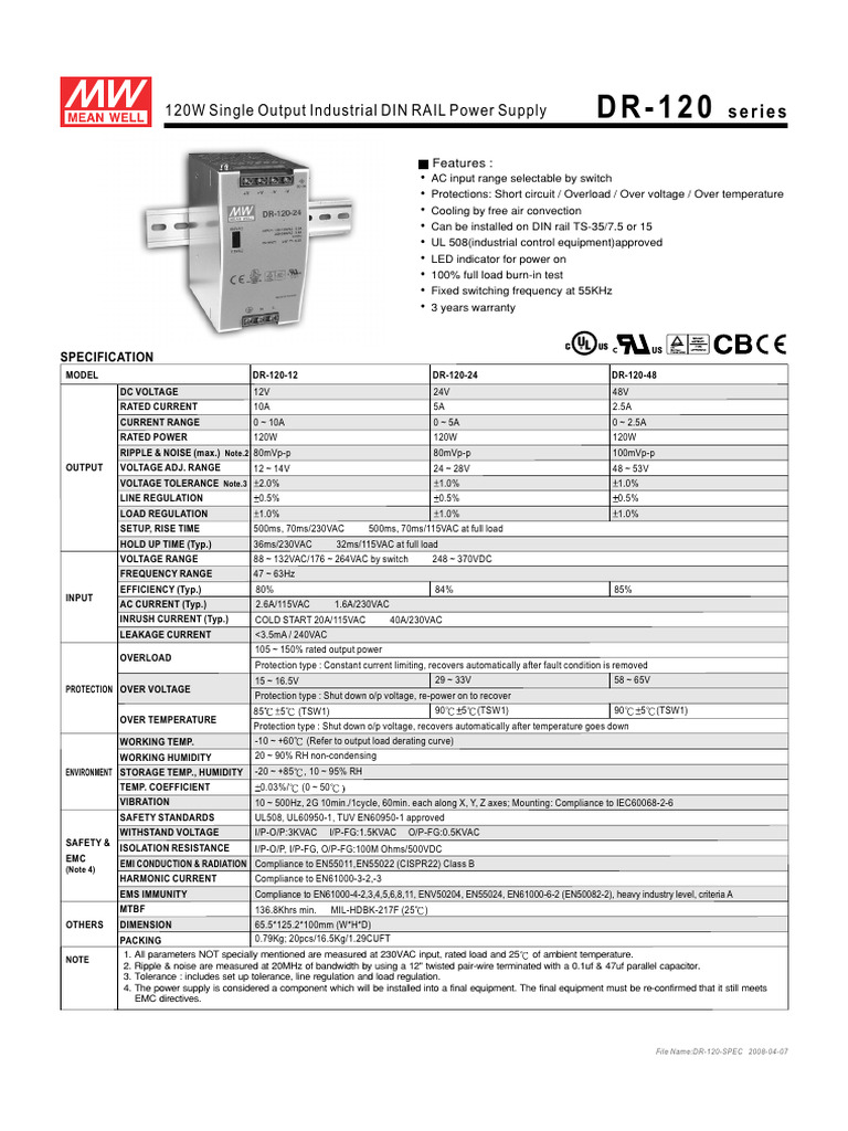 DR 120 Spec | PDF