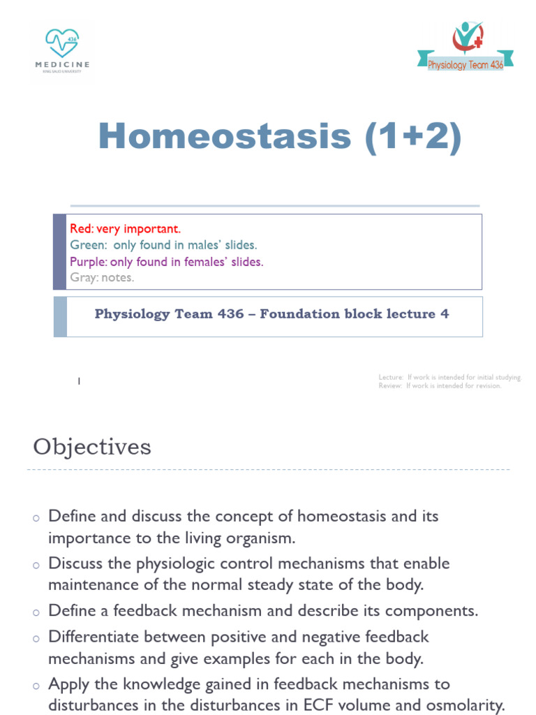 KSUMSC - Homeostasis | PDF | Homeostasis | Self-Improvement