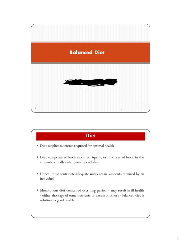 3. Balanced Diet | PDF
