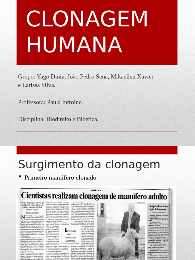 Clonagem Humana | PDF