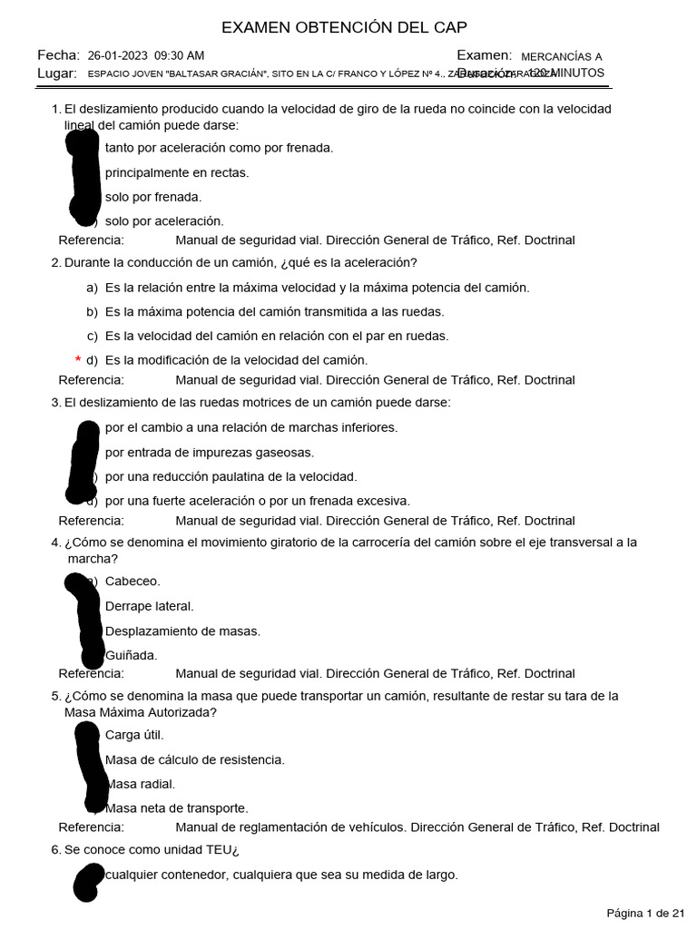 CAP Mercancias2023enero Soluciones | PDF | Camión | Negocios