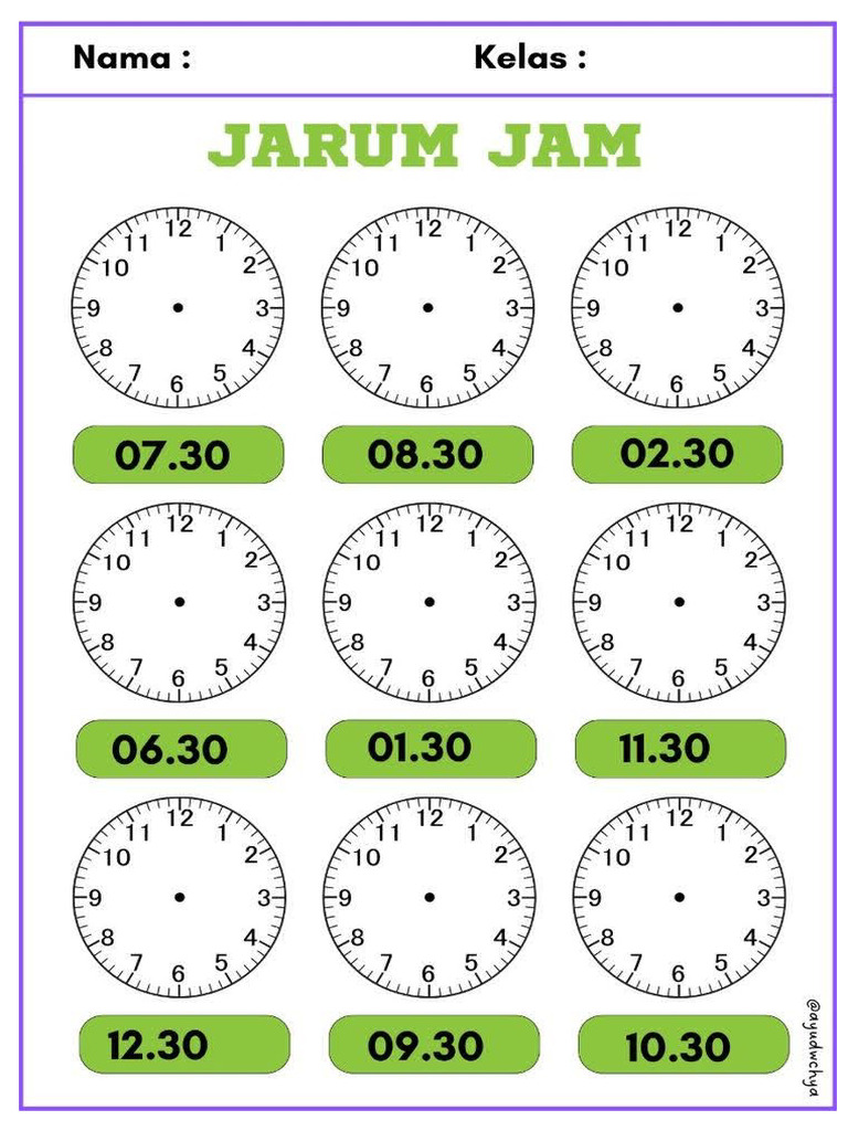 Lembar Kerja Jam | PDF