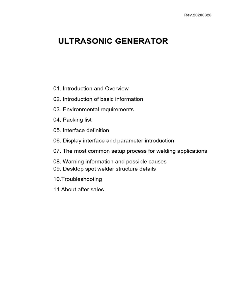 Ultrasonic Generator | PDF