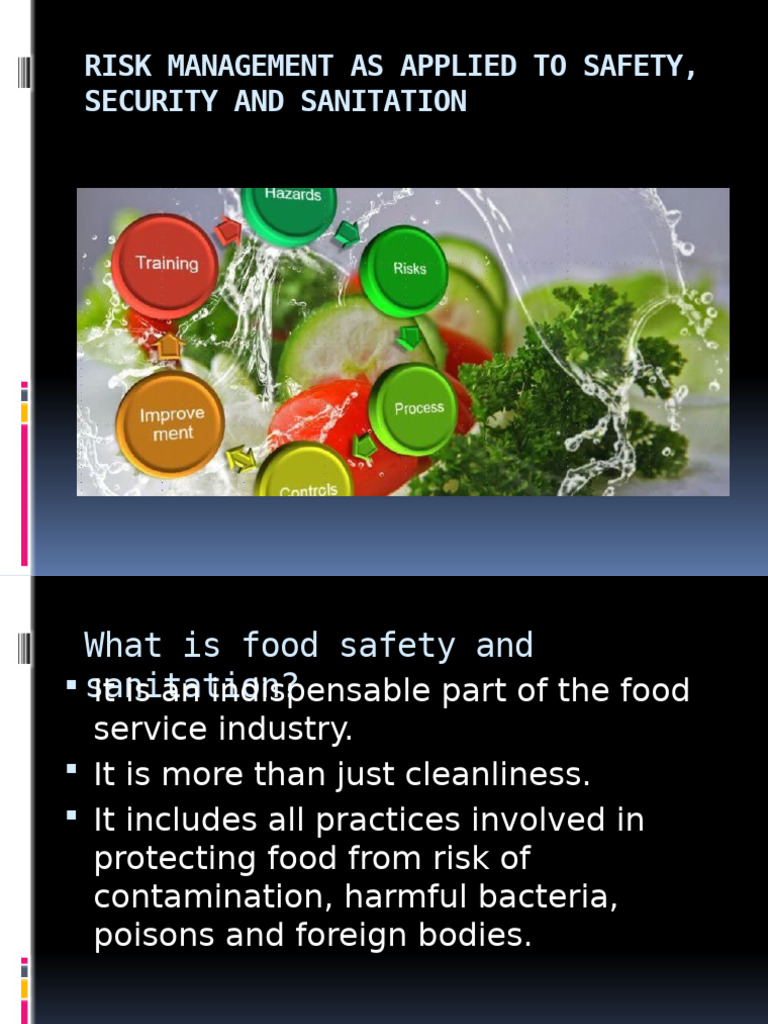 Principles of Food Safety and Sanitation | PDF