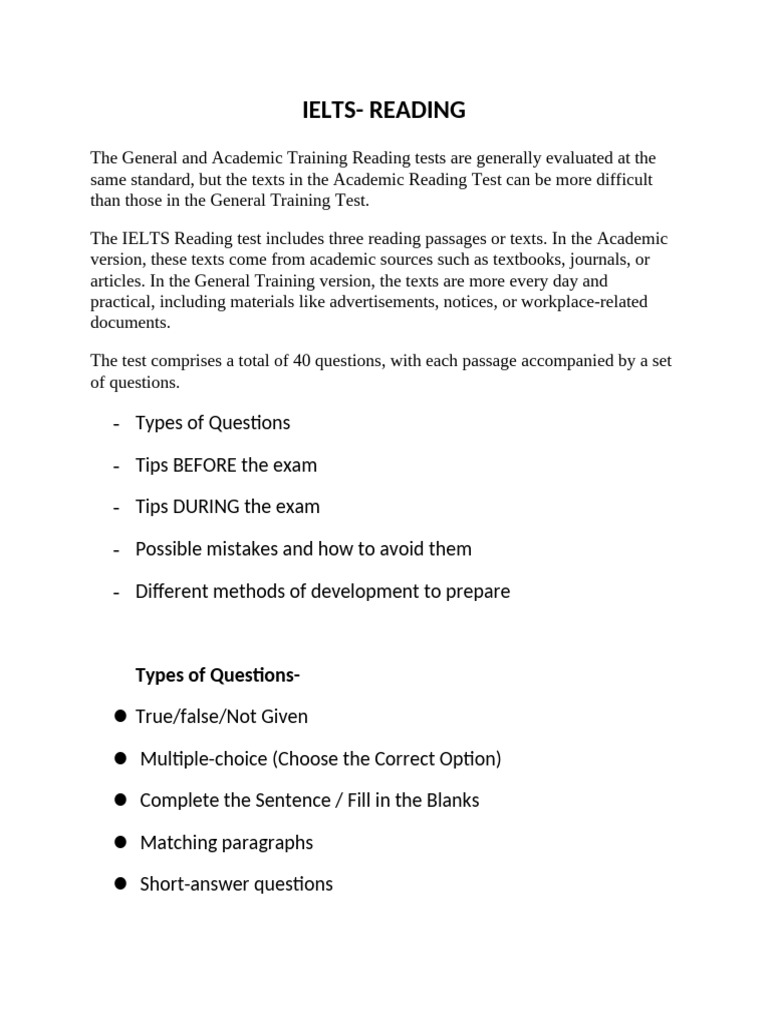 Ielts - Reading | PDF