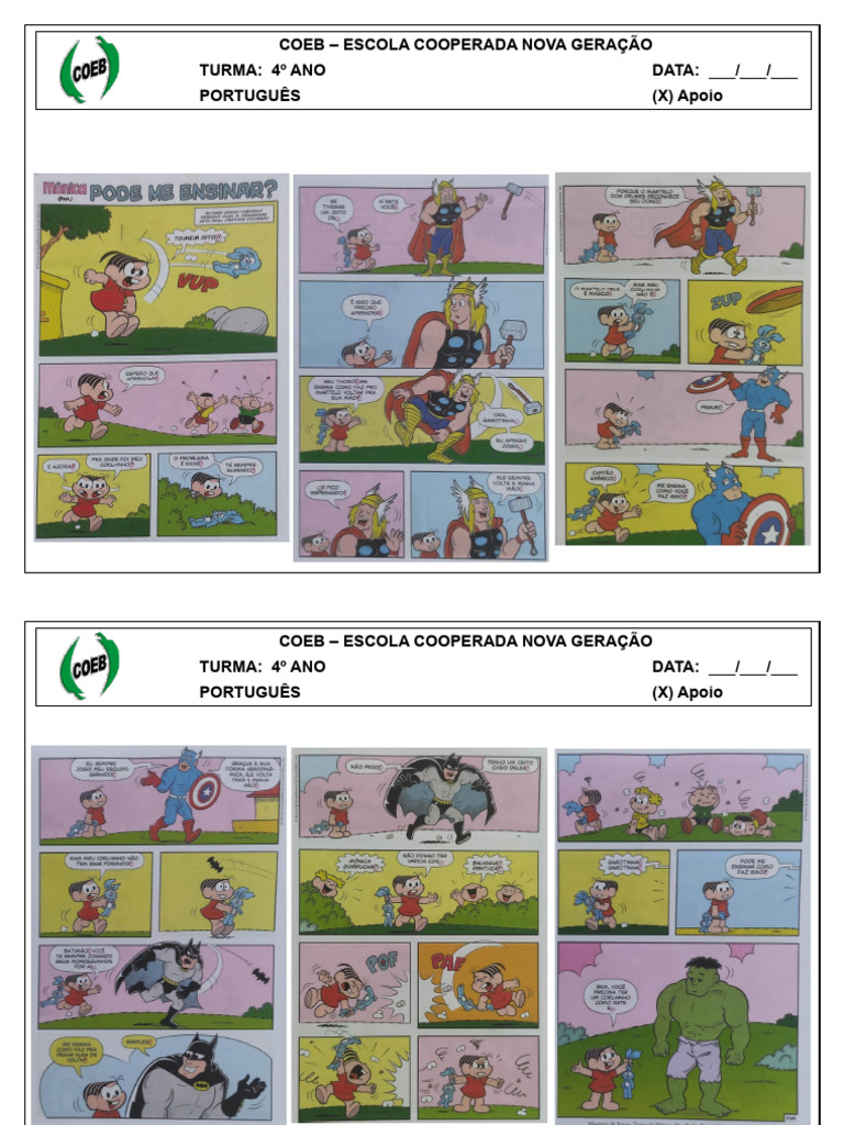 Port - Ativ 4º Ano - HQ | PDF