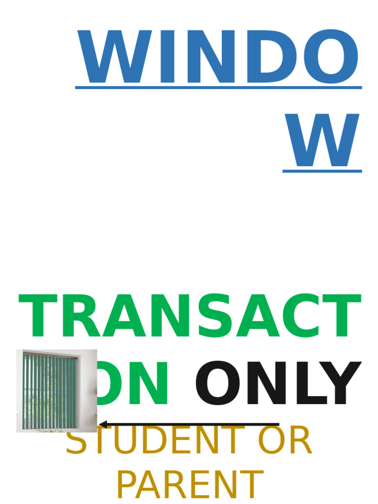 Window Transaction Only | PDF