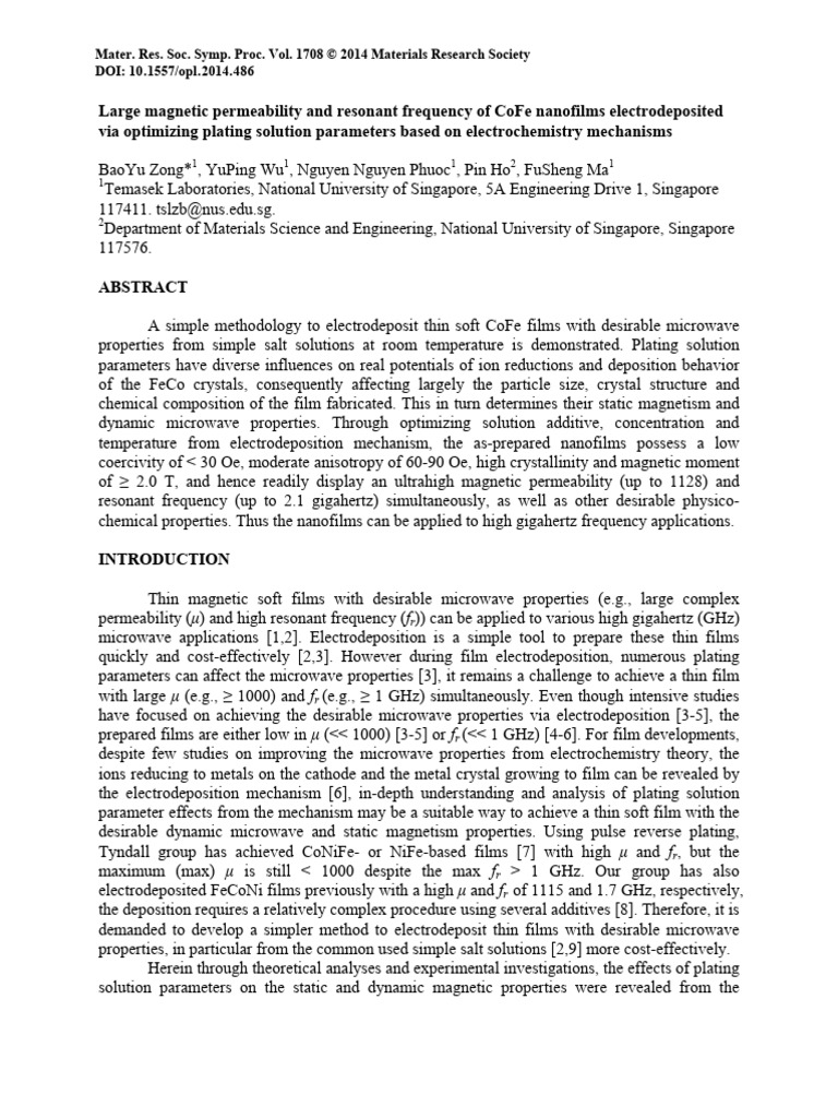 MRS Conference | PDF