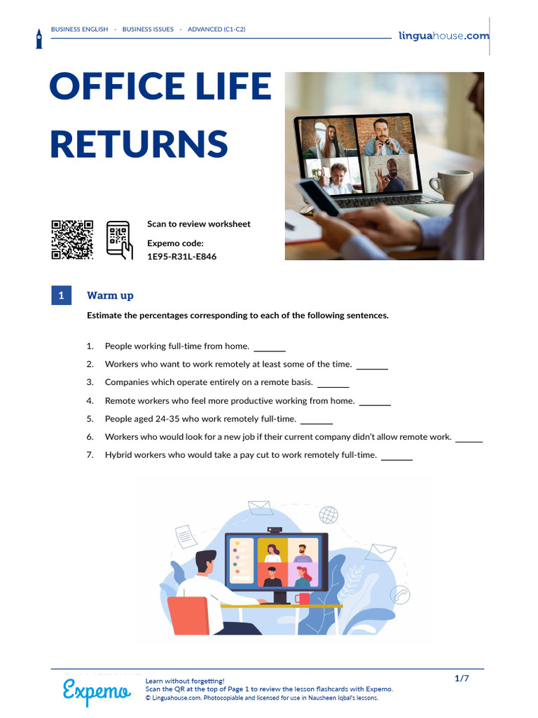 Office Life Returns British English Student C1 C2 | PDF