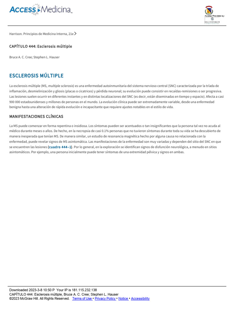 Esclerosis Multiple 1 | PDF