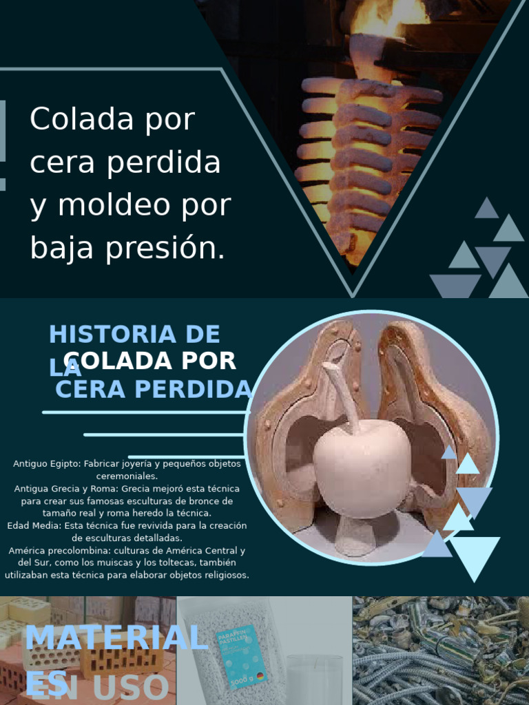 Moldeo de Cera Perdida y Moldes A Baja Presion | PDF | Rieles | Aluminio