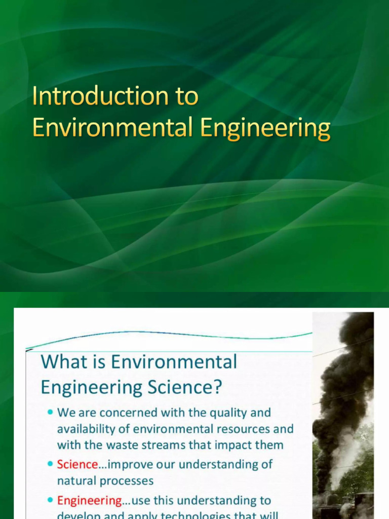 Lesson 1 Introduction To Environmental Engineering | PDF