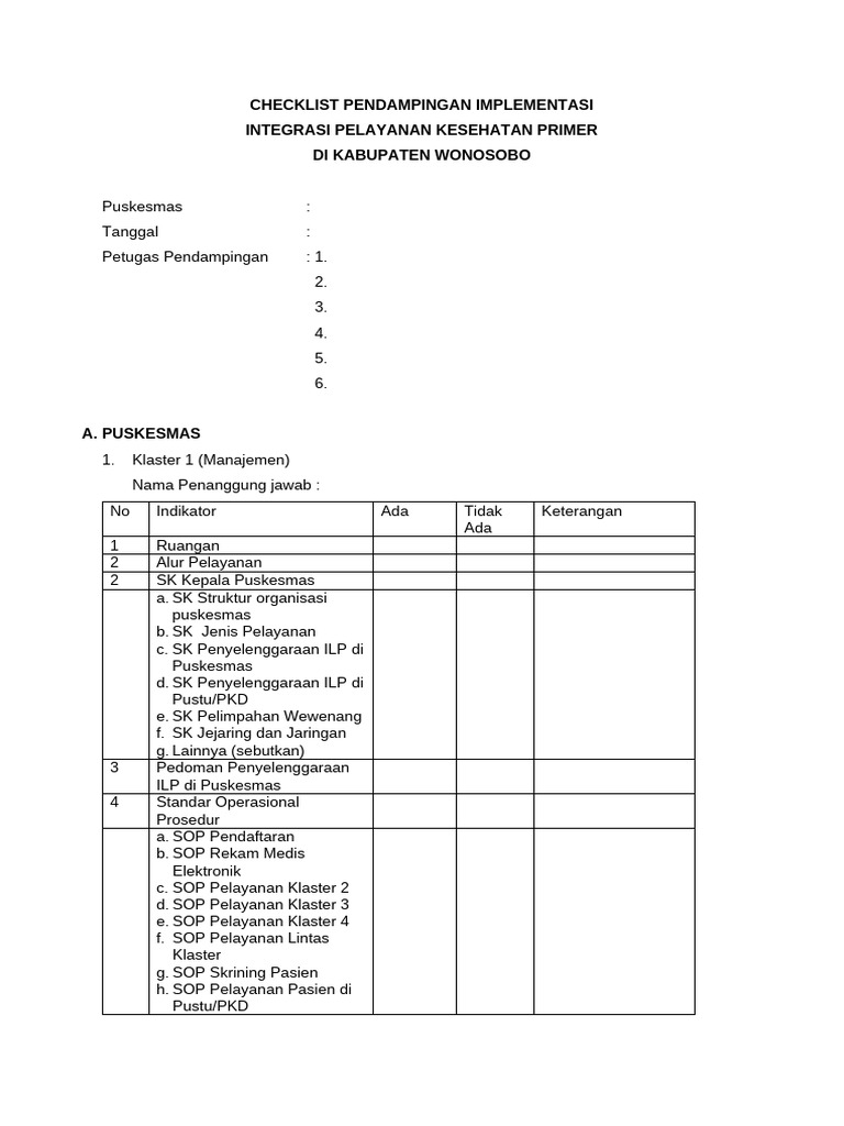 CHECKLISt ILP | PDF | Medical Specialties | Organic Compounds