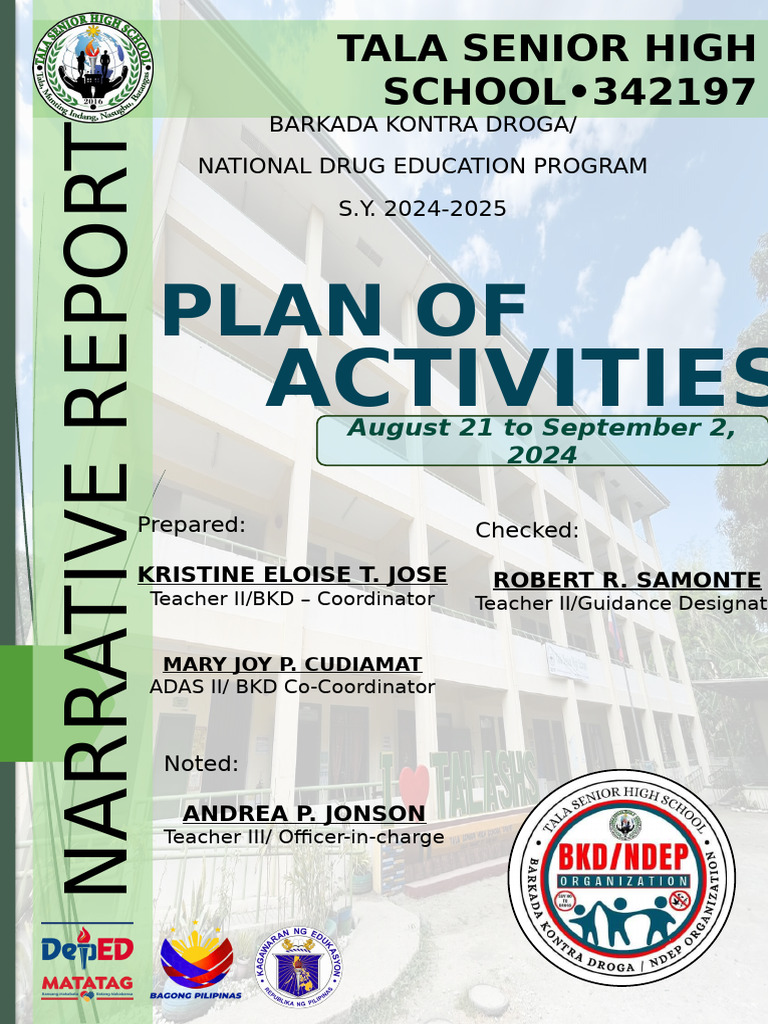 NARRATIVE REPORT-bkd | PDF