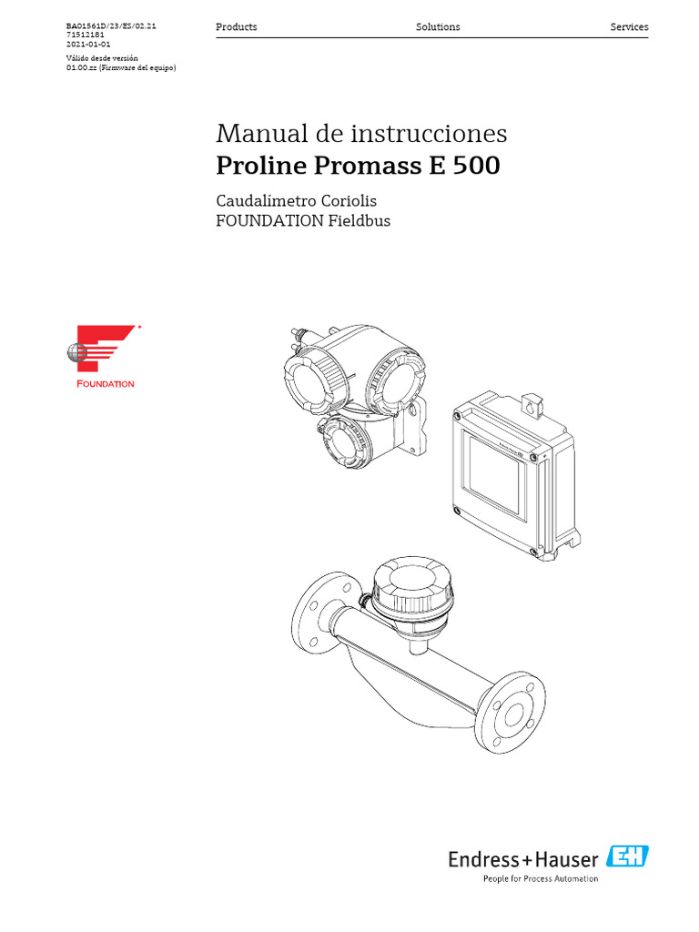 Proline Promass e 500 | PDF