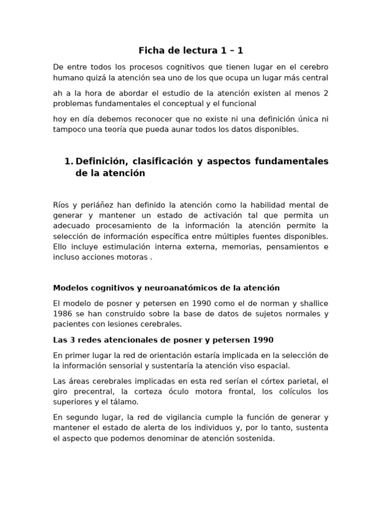 PerezGerardo Actividad1 | PDF | Atención | Cerebro