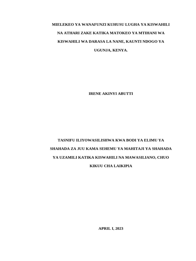 Final Draft Document | PDF