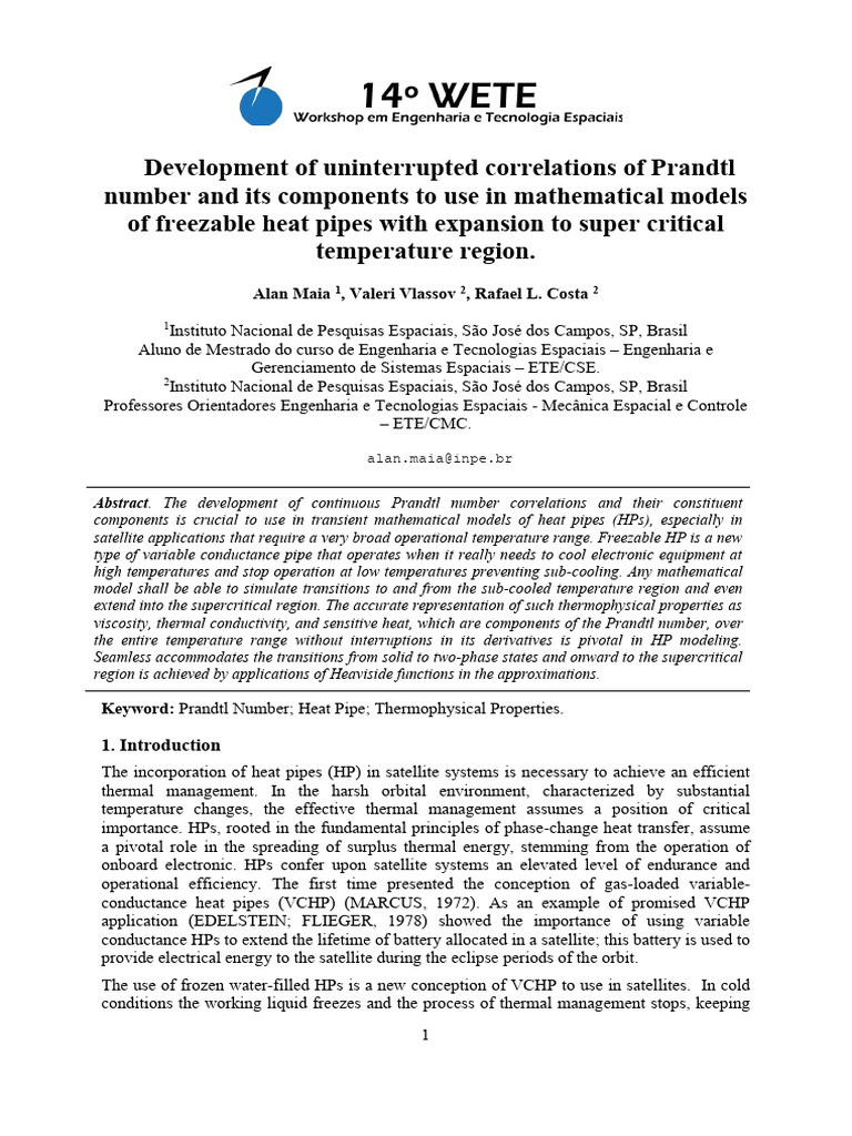 Development of Uninterrupted Correlations of Prandtl Number and Its ...