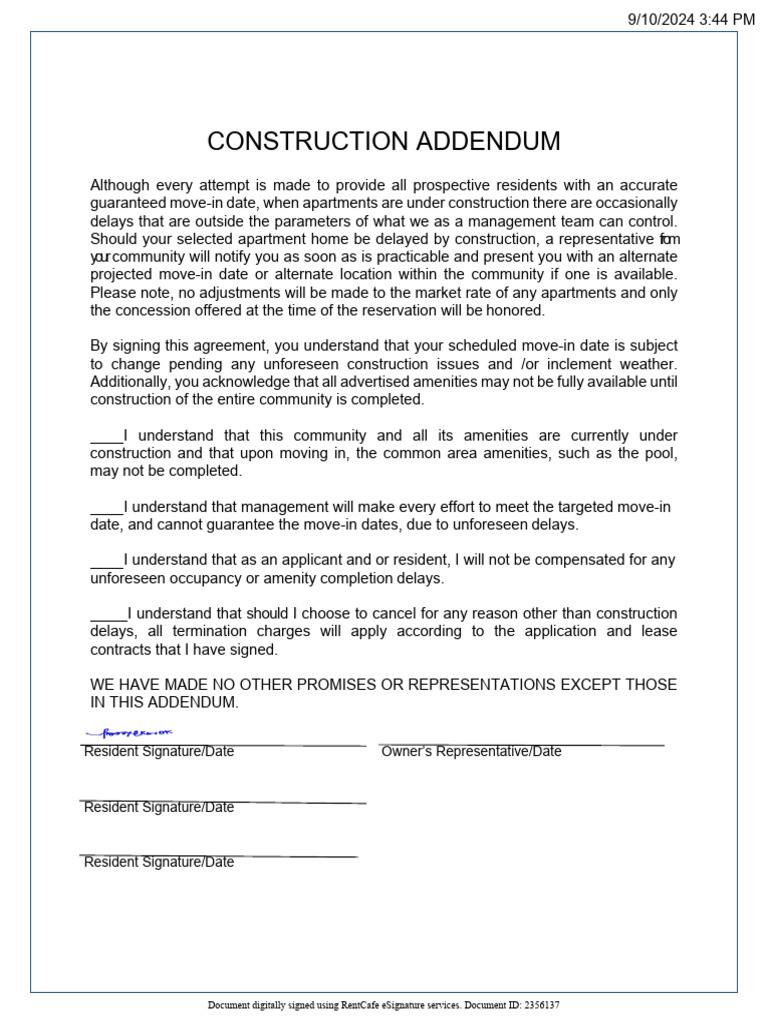 Construction_Addendum_ | PDF