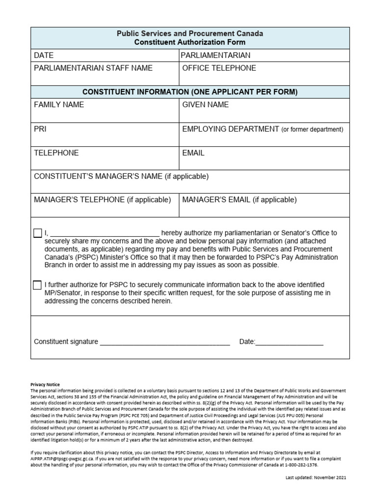 Phoenix Constituent - Authorization - Form - 2021 | PDF