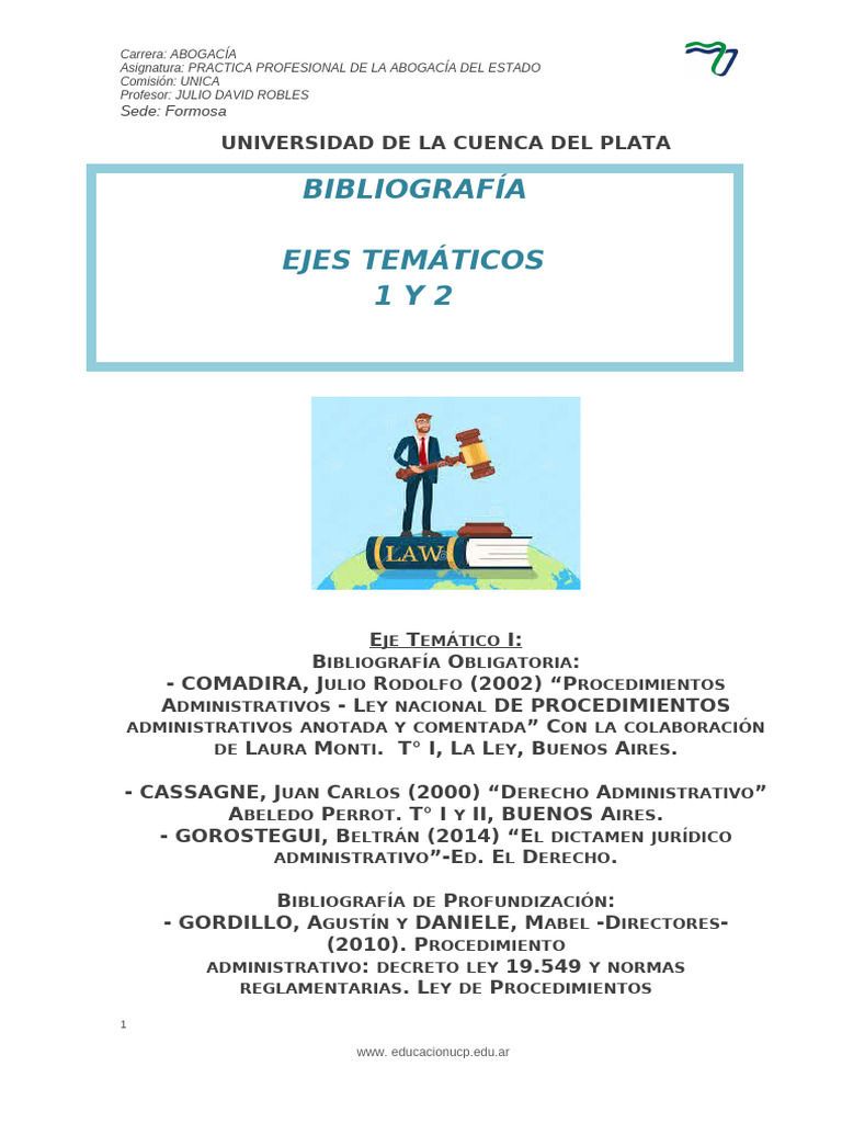 BIBLIOGRAFÍA EJES I Y II | PDF