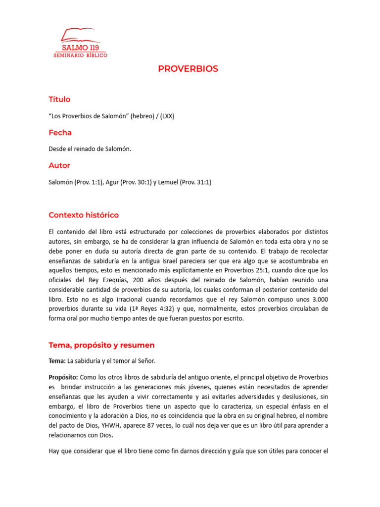 PROVERBIOS | PDF