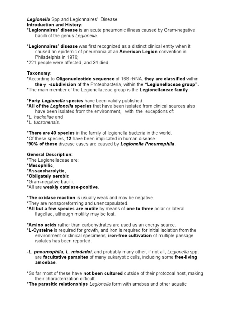 Legionella SPP | PDF | Growth Medium | Bacteria