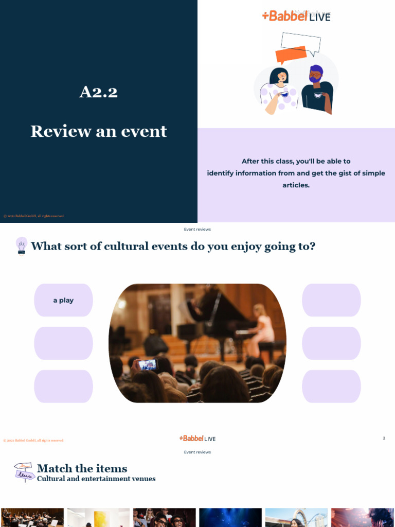 ENG - A2 - 2 - 29 Review An Event | PDF