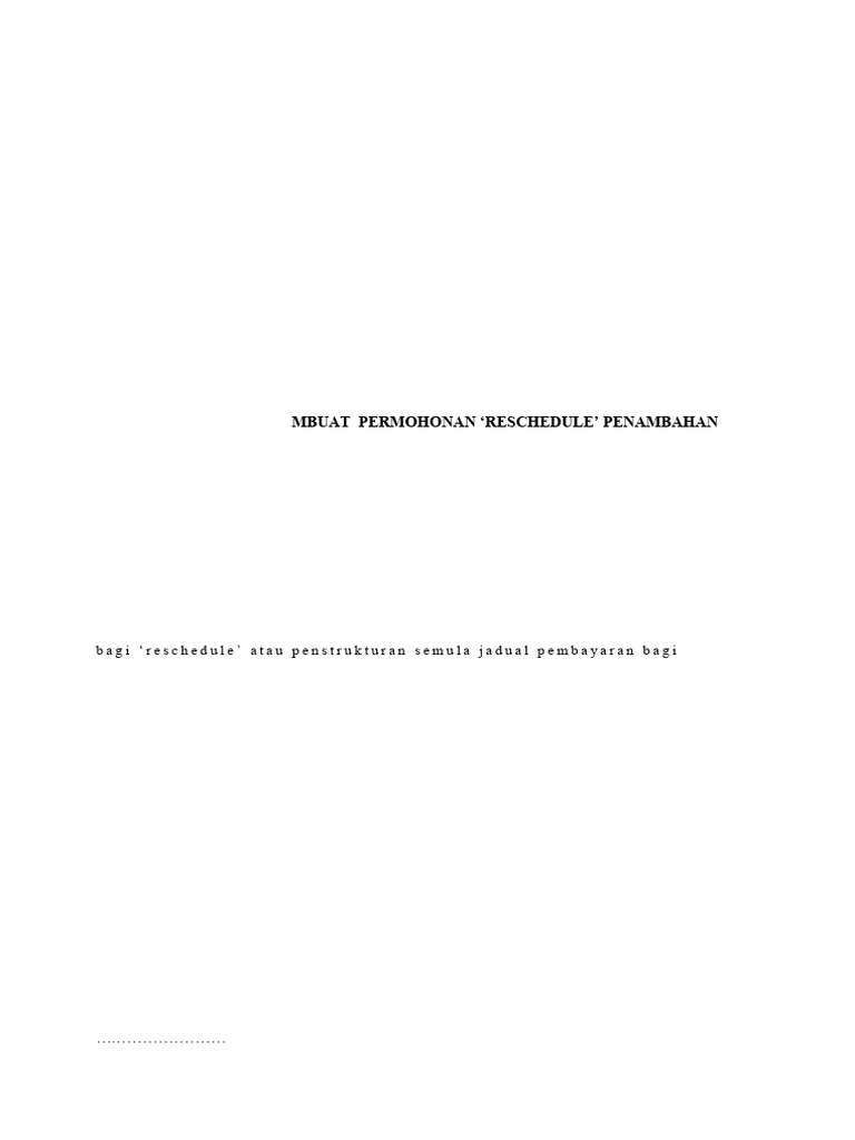 Contoh Surat Rayuan Akpk | PDF