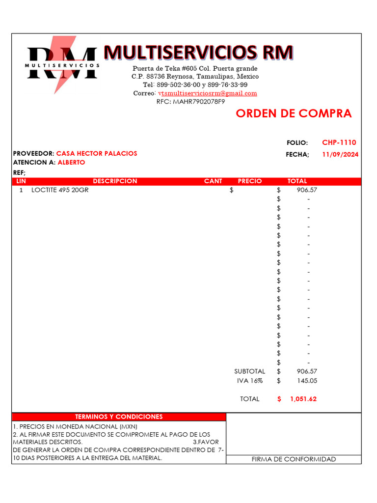 Orden CHP-1110 | PDF