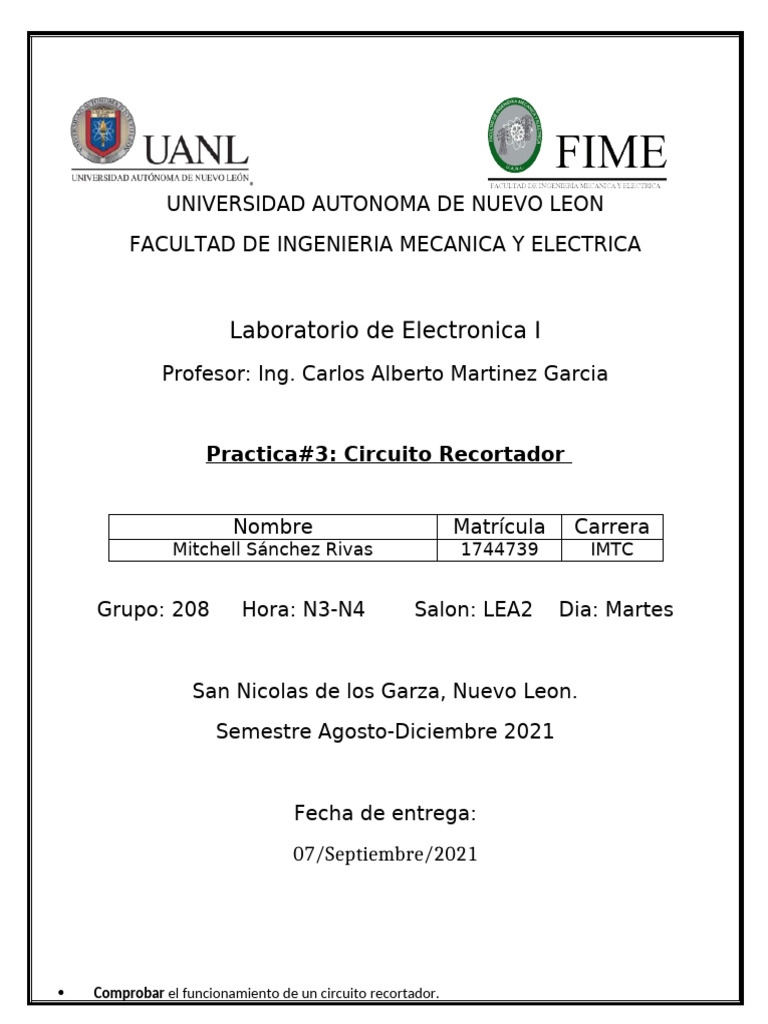 Practica 3 LAB Elec 1 | PDF
