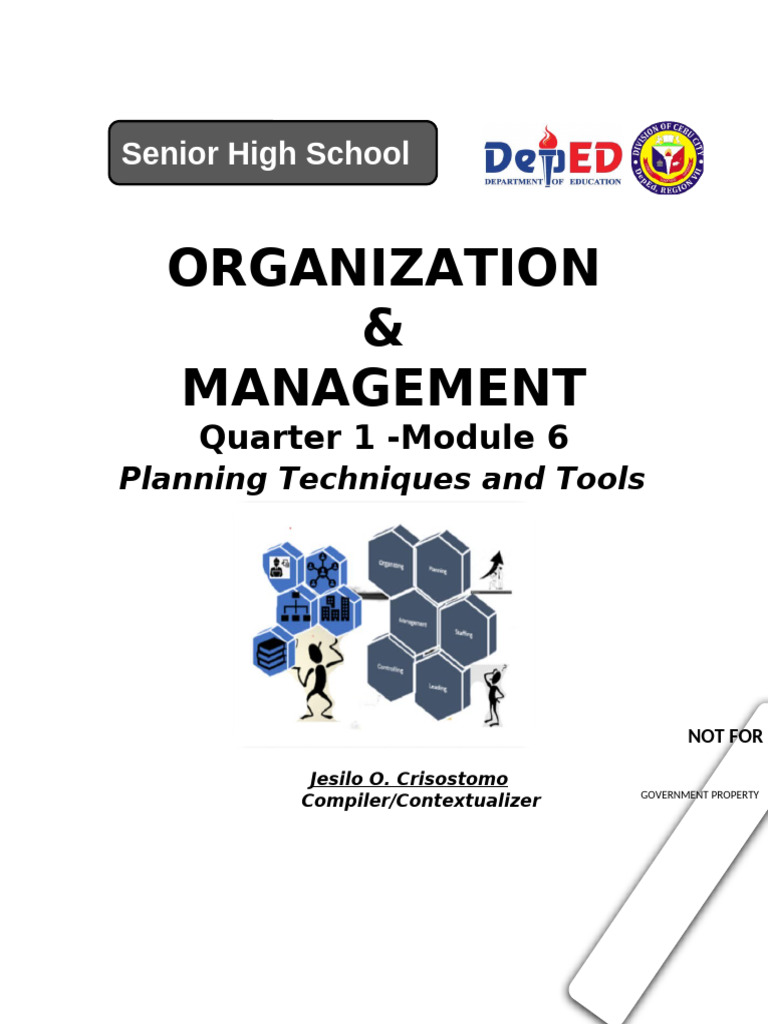 Revised Module 6 Q1 Organizationa and Management | PDF