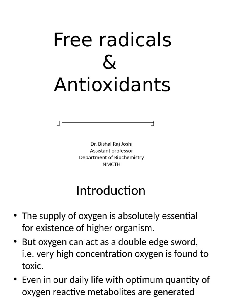 Oxidants and Antioxidants | PDF