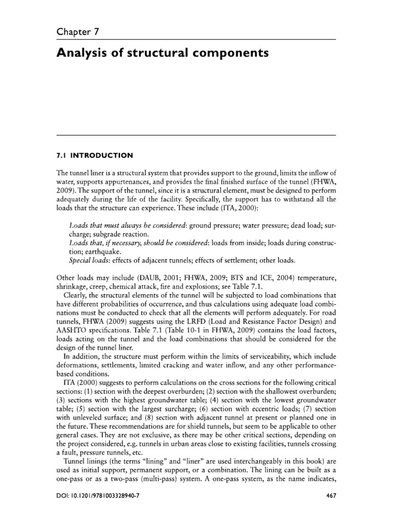 Tunnels Structural Design | PDF