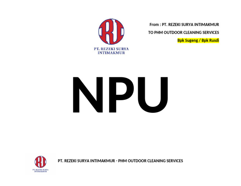 Tag Pengiriman NPU | PDF