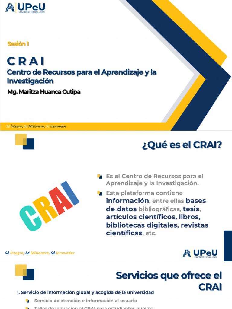 Sesión 1 GAI - CRAI | PDF