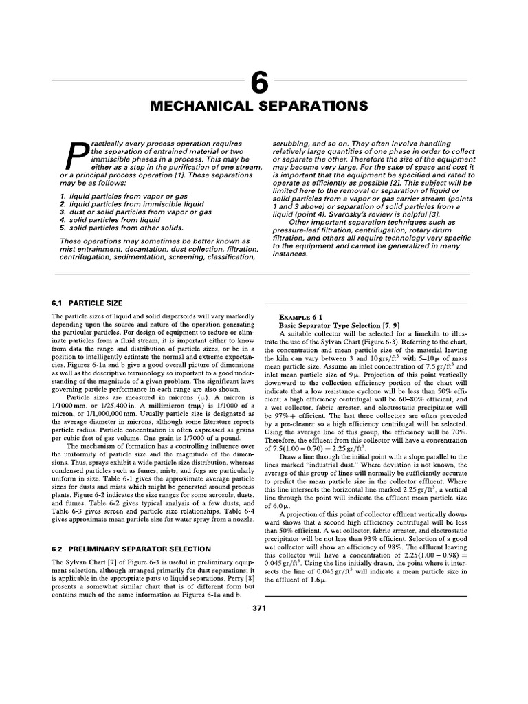 Mechanical Separation | PDF