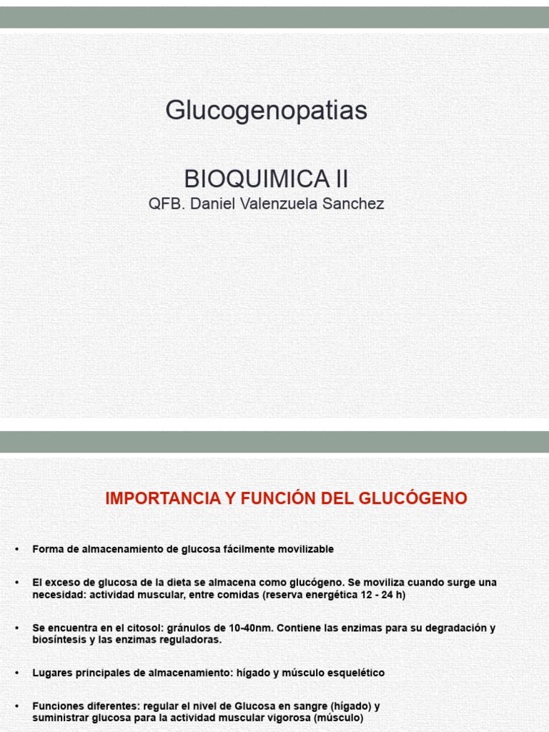 Glucogenopatias 2021-2 BQII | PDF