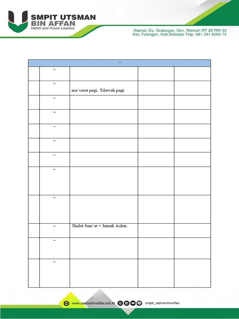 Rundown Utsman Camp 2023 | PDF