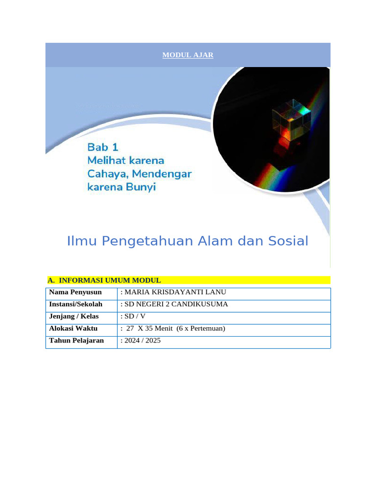 BAB 1 - MA IPAS Kls 5 | PDF
