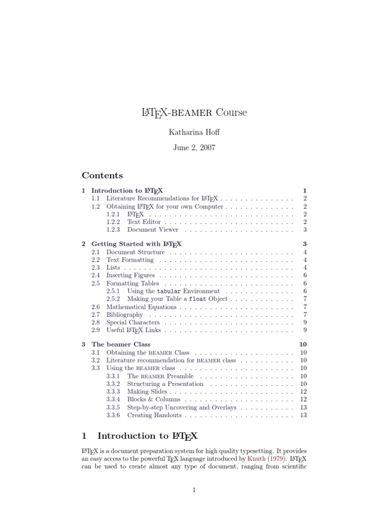 Beamer Script | PDF | Te X | Text