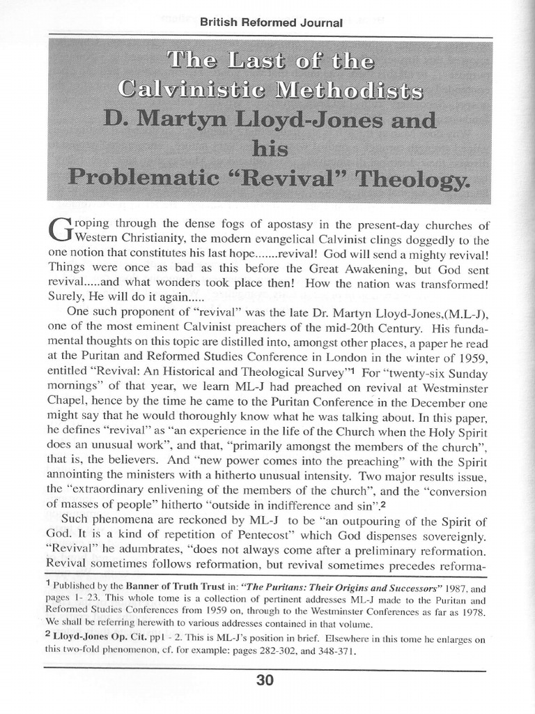 The Last of The Calvinistic Methodists | PDF