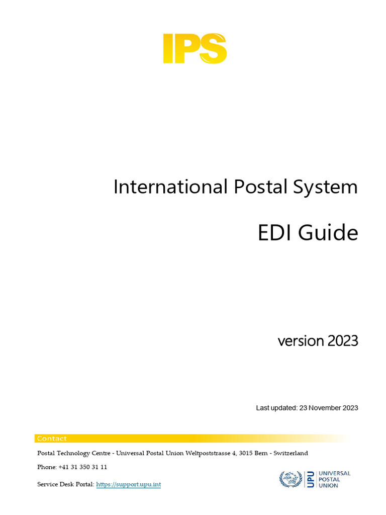 IPS 2023 EDI Guide | PDF