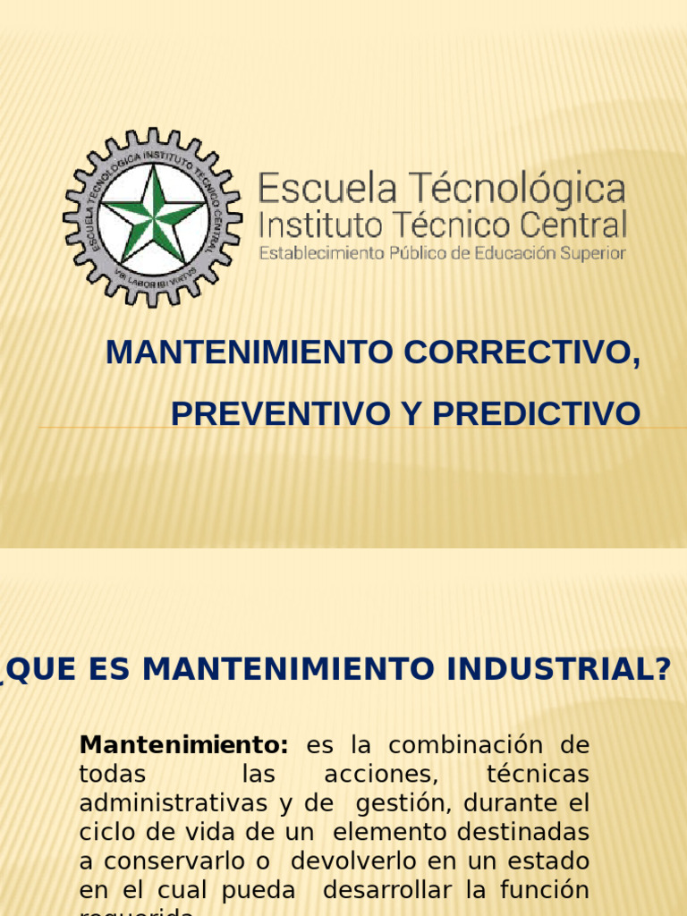 Mantenimiento Preventivo, Correctivo, Predictivo | PDF