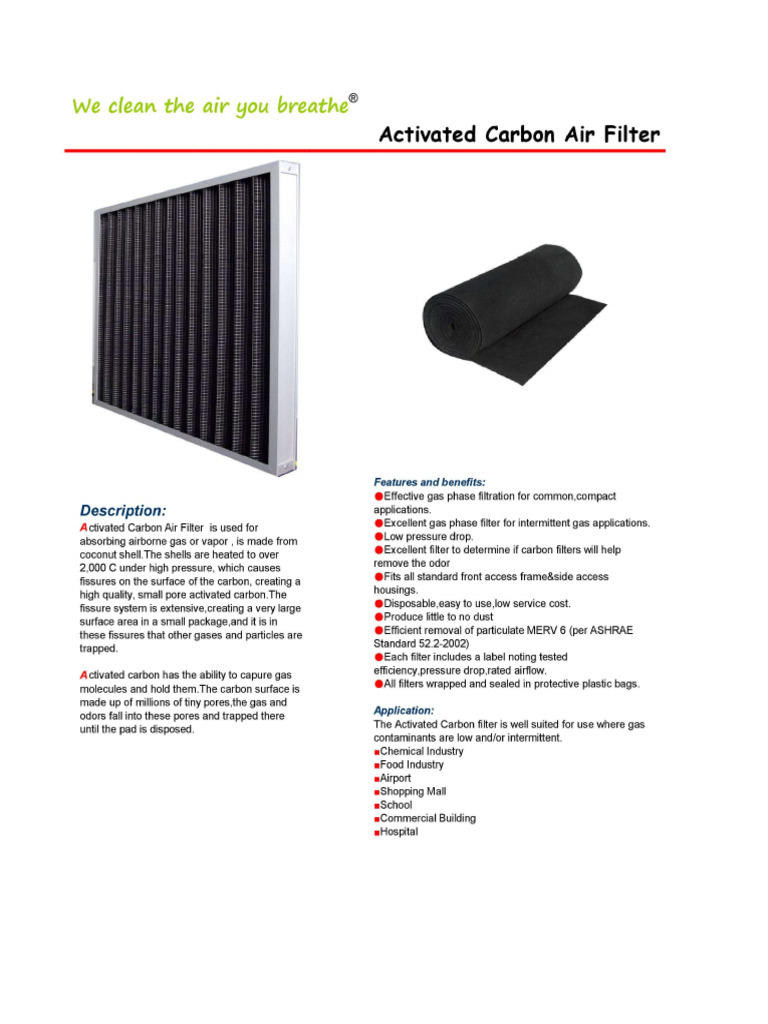 Catalog Carbon Filter | PDF