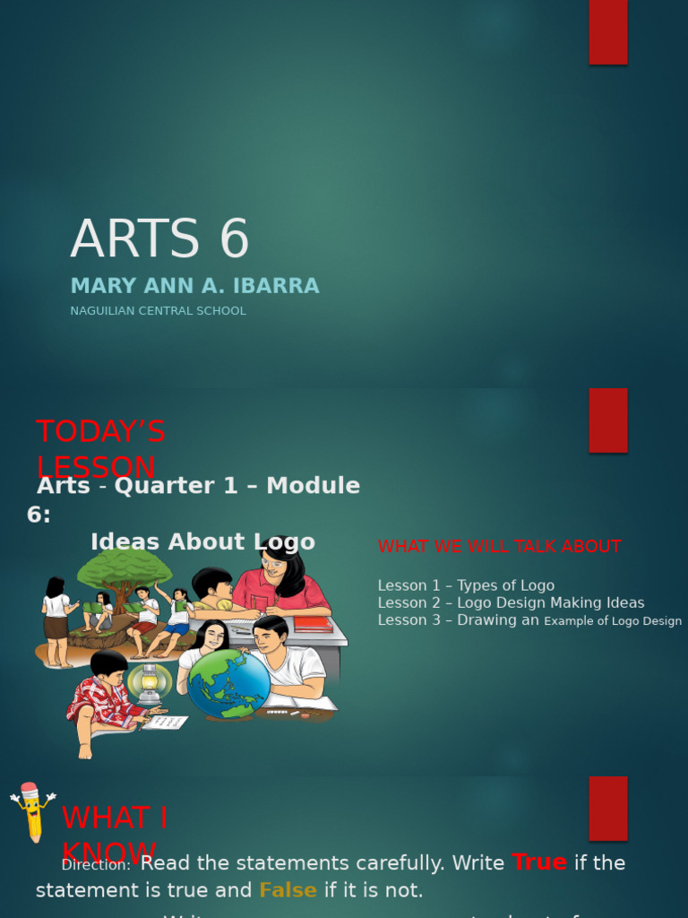Arts Online Class q1 Module 6 Logo Design | PDF