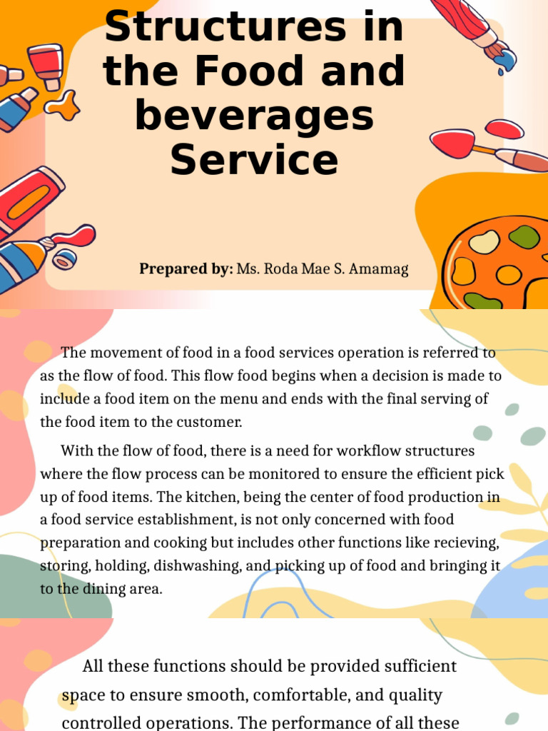 food and beverages lesson 2 | PDF