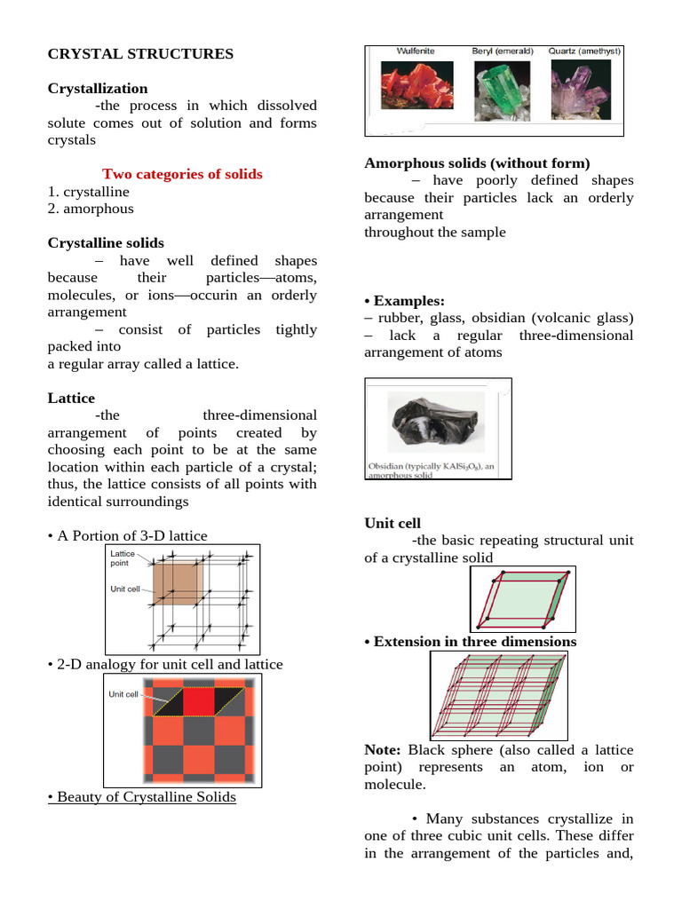 Crystal Structures | PDF