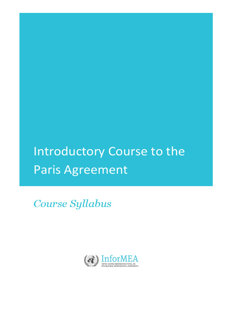 Syllabus - Paris Agreement | PDF